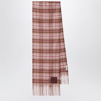 Chlo&eacute; Schal Highlanding in Rosa und Braun aus Kaschmir