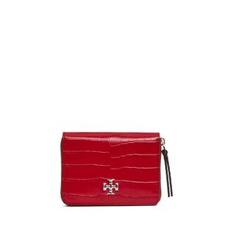 Tory Burch Tory Burch Portemonnaie - Portafoglio Piccolo Con Zip Kira Effetto Coccodril - Gr. unisize - in Rot - f&uuml;r Damen