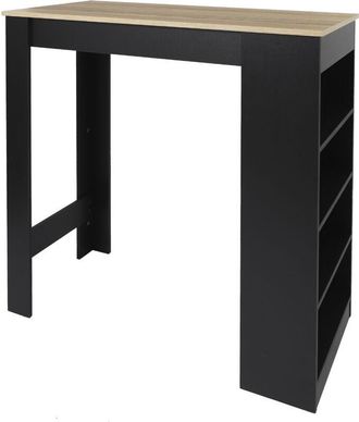 The Home Deco Factory Table bar avec étagères intégrées Cheers