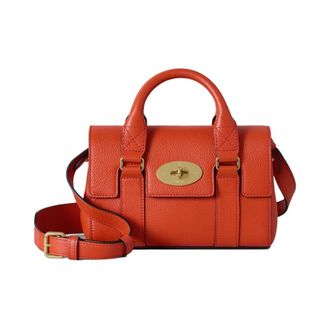 Mulberry Femme, Sacs, Orange, Taille: ONE Size Small Classic Grain Bayswater