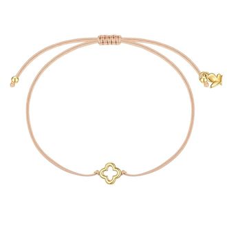 Glanzst&uuml;cke M&uuml;nchen Armband - Edelstahl Armband Kleeblatt - Gr. ONESIZE - in Gold - f&uuml;r Damen