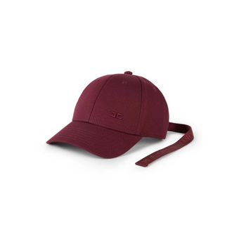Elisabetta Franchi Gabardine Baseball Cap mit Schleife - - Accessories - Damen - Rot - M