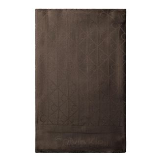 Calvin Klein Emblem AOP Glossy Tonal Schal - - Accessories - Damen - Braun - ONE SIZE