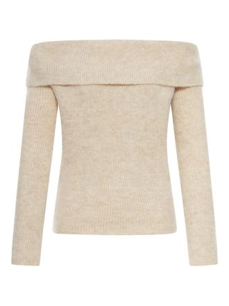 Rick Owens Gerippter LS Cowl Pullover - Nude