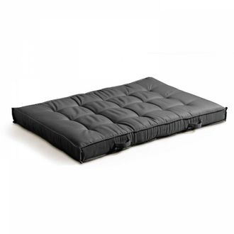 Oviala Coussin pour palette matelass&eacute; anthracite 120x80cm