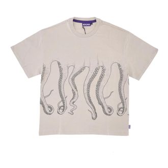 Octopus Outline Tee Ice Kurzarmhemd - - Tops - Herren - Grau - L