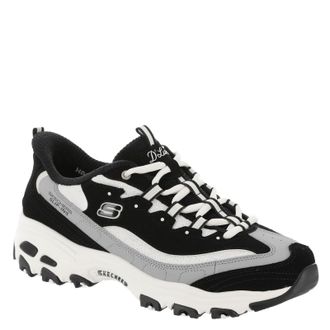 Skechers Womens DLites-Smooth Nostalgia, Hands Free Slip-ins Sneaker, Schwarz/Natur, 36.5 EU