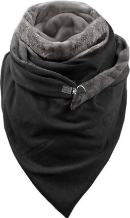 Heekpek Heekpek &Eacute;charpe Femme Mode Chic Foulard Ch&acirc;le Wrap Couleur Unie Chaud R&eacute;tro Automne Hiver D&eacute;contract&eacute;, Gris Fonc&eacute;, Taille Unique