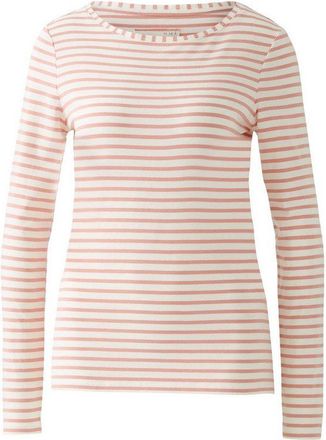 Oui Langarmshirt SUMIKO elastische Cotton-Modalmischung