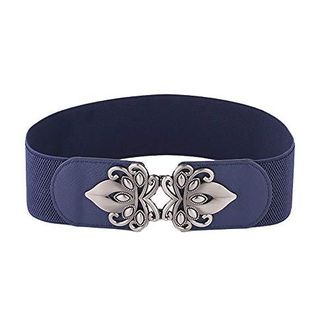 Generic Ceinture Elastique Femme - Ceinture &Eacute;lasticis&eacute;e Large Style R&eacute;tro pour Robe &Eacute;l&eacute;gante avec Boucle D&eacute;corative Band pour Femmes