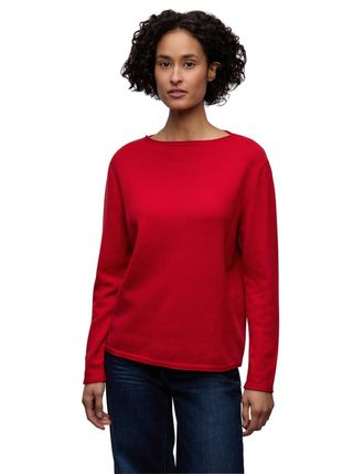 Street One Damen Pullover mit gerolltem Saum