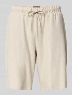 Fynch-Hatton Bermudas mit Strukturmuster und elastischem Bund