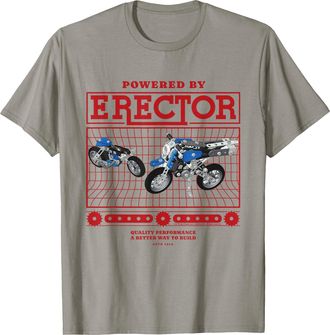 Meccano Powered by Erector 5-in-1 Modell Motorrad Retro T-Shirt