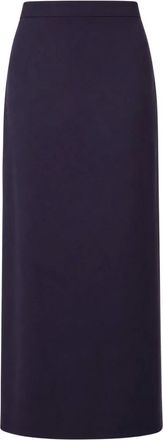 Liviana Conti Jupe Longue en Cr&ecirc;pe Op&eacute;r&eacute; - Femme - Jupes - Bleu - Taille: 40 FR