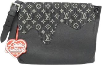 Louis Vuitton unisex, Pre-owned, Noir, Taille: ONE Size Sac bandouli&egrave;re vintage en denim Pre-owned