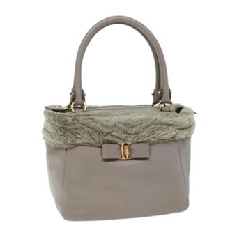 Ferragamo Pre-owned Cuir sacs-main - Femme - Pre-owned - Rose - Taille: ONE Size