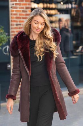 Cityzen Veste Napoli mouton renard bordeaux