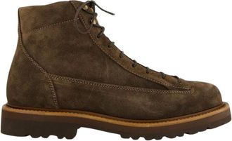 Brunello Cucinelli Homme, Chaussures, Brun, Taille: 40 EU Waxed Suede Urban Outdoor Bottes