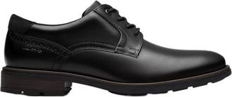 Clarks Homme Emmet Plain, Noir Lisse, 42.5 EU