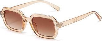 Generic Lunettes De Soleil Carr&eacute;es For Hommes Et Femmes, Monture Petite, Tendance, D&eacute;coratives, For La Plage(Brown)