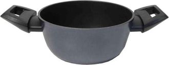 Zanetti Kasserolle f&uuml;r Induktion Evolution, Durchmesser 16 cm, Antihaftboden, hohe Dicke, Kasserolle mit Deckel, bequemer Griff, zwei Griffe, Schwarz