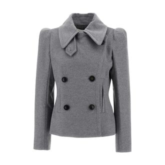 7 For All Mankind Veste Courte Crois&eacute;e - Femme - Manteaux - Gris - Taille: 38 FR