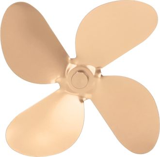 CHICIRIS Ofenventilatorfl&uuml;gel aus Aluminiumlegierung, Langlebiges 4-Blatt-Kit f&uuml;r Holzofen-Kaminventilatorzubeh&ouml;r mit Sechskantschl&uuml;sselschraube (Gold)