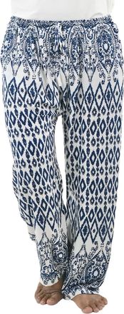 Panasiam Relax Pants ISAN, White Dark Blue, XL