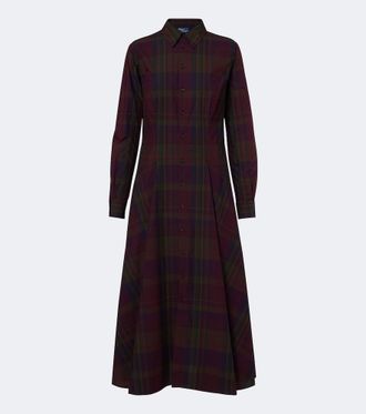 Polo Ralph Lauren Robe chemise &agrave; carreaux en coton m&eacute;lang&eacute;