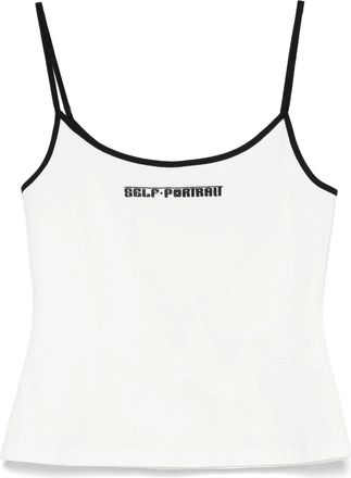 Self Portrait Stretch-cotton Tank Top