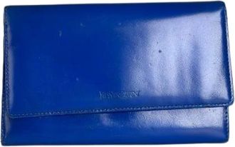 Saint Laurent Portefeuille Pre-owned - Femme - Pre-owned - Bleu - Taille: ONE Size
