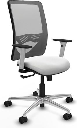 Piqueras y Crespo Neigbarer Computerstuhl Zulema mit wei&szlig;en und schwarzen Armlehnen, h&ouml;henverstellbare Lendenwirbelst&uuml;tze, ausgestattet mit 3 Positionen und Schneidscha