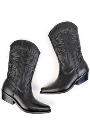 Will&rsquo;s Vegan Store Damen vegan Westernstiefel Damen Schwarz