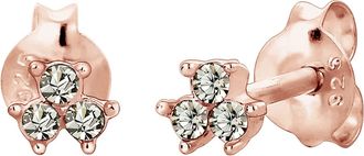 Elli Ohrringe Damen Ohrstecker Geo Trio Fein mit Kristall in 925 Sterling Silber