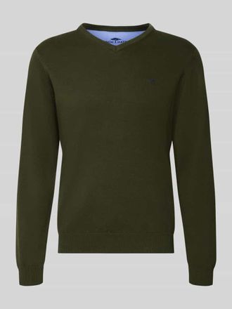 Fynch-Hatton Strickpullover mit Label-Strickerei
