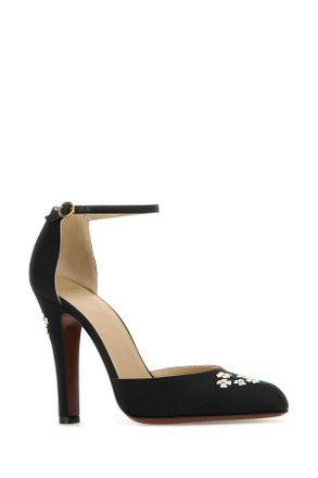 Valentino Garavani 7w2s0mi2zbn 0no Nero Silk Scarpe Con Tacco High Heel Shoes