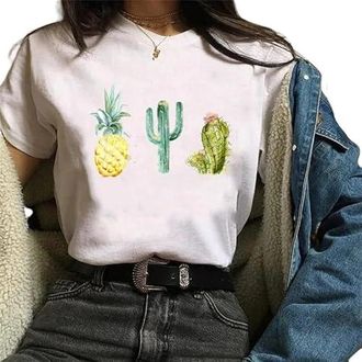 Keephen Western Cactus Impression 3D T-Shirt Femmes Cactus D&eacute;sert Botanique Graphique Tees Randonn&eacute;e Escalade Dr&ocirc;le Manches Courtes Tops
