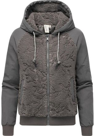Ragwear Pl&uuml;schjacke Talianita YOUMODO Leicht gef&uuml;tterte Teddyjacke mit Kapuze