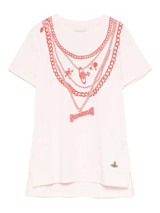 Vivienne Westwood Viv Chain T-Shirt - Rosa