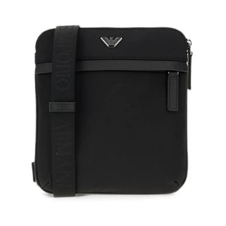 Emporio Armani Umh&auml;ngetasche mit Logo-Plakette - - Bags - Herren - Schwarzk - ONE SIZE