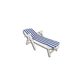 Shaf Shaf - Chaise longue de plage Cayman 84x74x19 cm avec coussin blanc