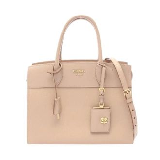Prada Pre-owned Esplanade Leather 2way Handbag - Femme - Pre-owned - Beige - Taille: ONE Size