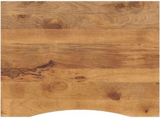 vidaXL Dessus de bureau avec courbe 110x80x2,5 cm manguier massif brut vidaXL