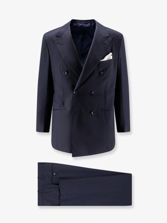 Kiton Ciro Paone Double-breasted wool suit - KITON CIRO PAONE - gender_Man