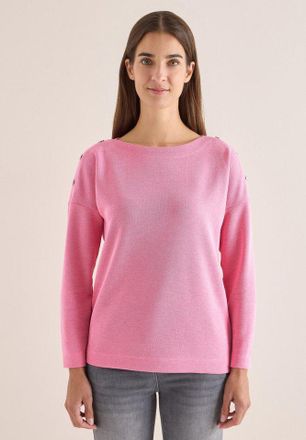 Cecil Langarmshirt im Melange Look