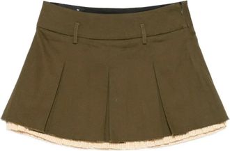 R13 Femme, Jupes, Vert, Taille: W26 Mini-jupe pliss&eacute;e avec doublure