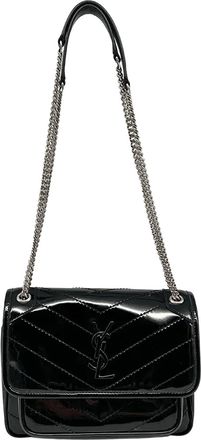 Saint Laurent Hobo Bags - Saint Laurent Niki Baby shoulder bag in black pate - Gr. unisize - in Schwarz - f&uuml;r Damen