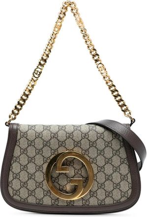 Gucci Hobo Bags - Small GG Supreme Blondie Chain Satchel - Gr. unisize - in Braun - für Damen