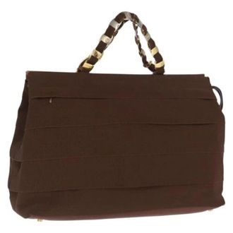 Ferragamo Pre-owned Canvas Handbag - - Pre-owned - Damen - Braun - ONE SIZE