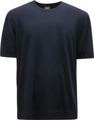 Armani Homme, Tops, Bleu, Taille: XL Maglia Exchange Knitted E